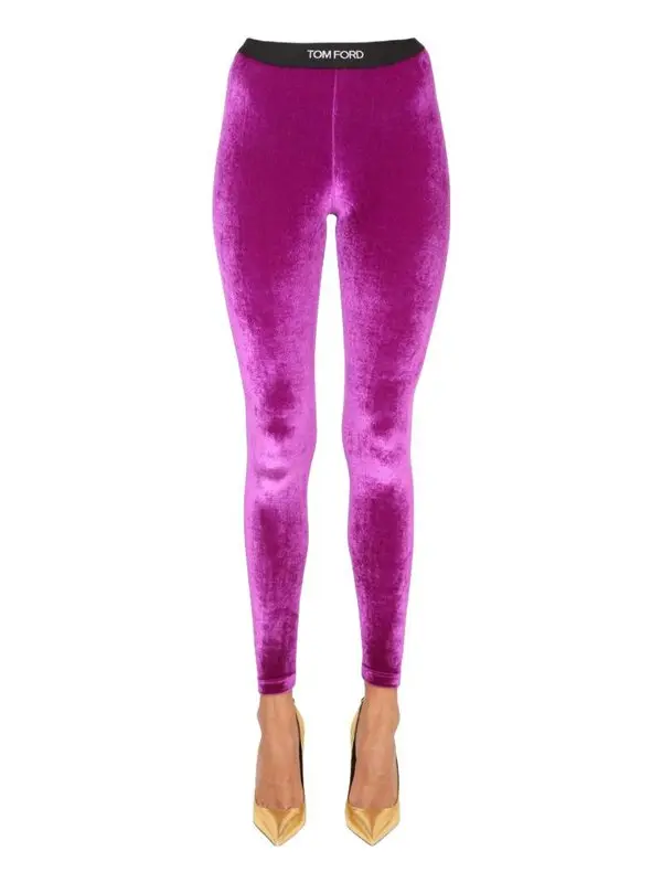 TOM FORD Stretch Logo Leggings - Purple