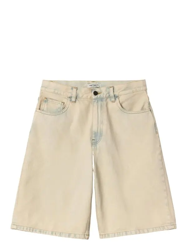 Carhartt Work In Progress Brandon Washed Denim Shorts - Blue-sand-bleached