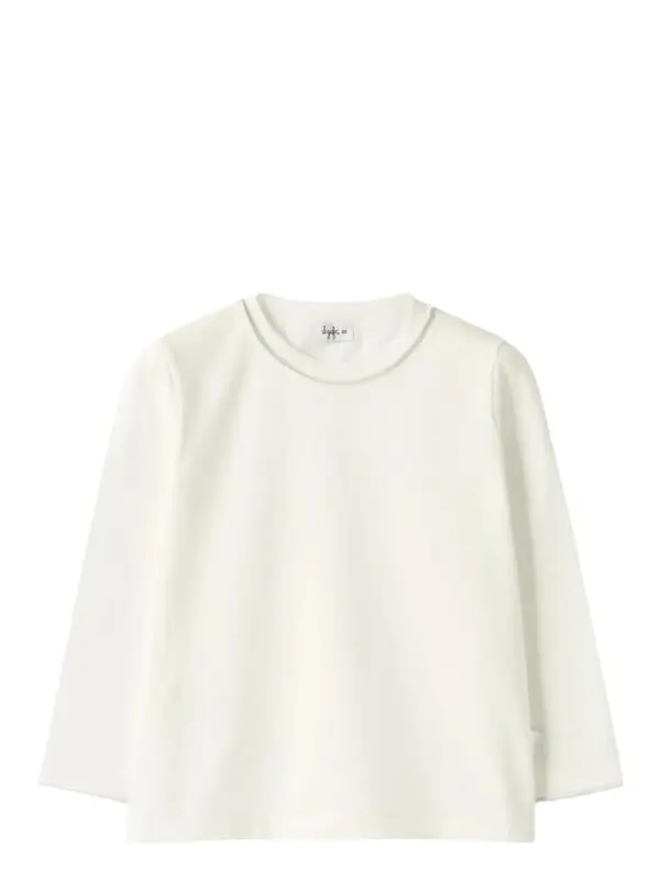 IL GUFO Long-sleeved Crewneck T-shirt - White