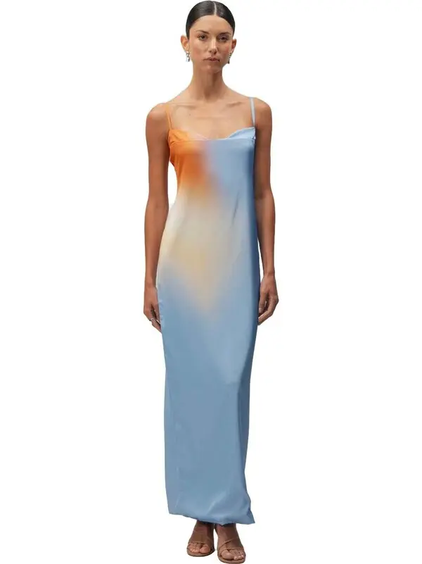 BAOBAB Medusa Maxi Dress With Heart-shaped Neckline And Slit - Dunes