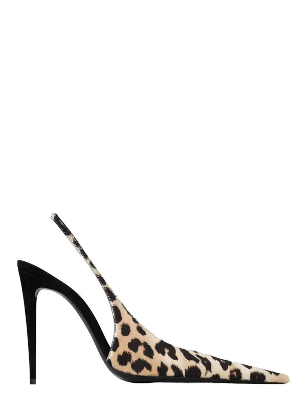 Saint Laurent Open-toe High-heeled Sandals - Leopard