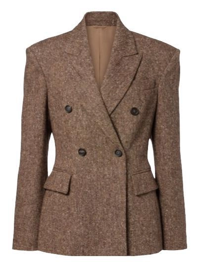 Brunello Cucinelli Double-breasted Wool-blend Jacket - Brown