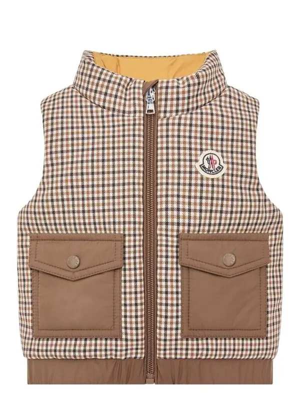 Moncler Adrien Cotton Blend Vest - Beige