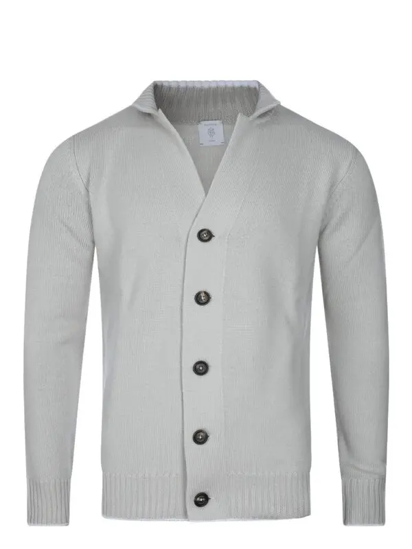 Eleventy Single-breasted Sweater With Ribbed Hem And Cuffs - Chari