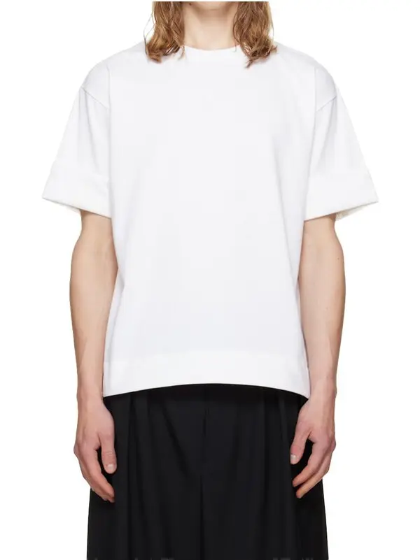 Simone Rocha Crew Neck Rolled-up T-shirt - White