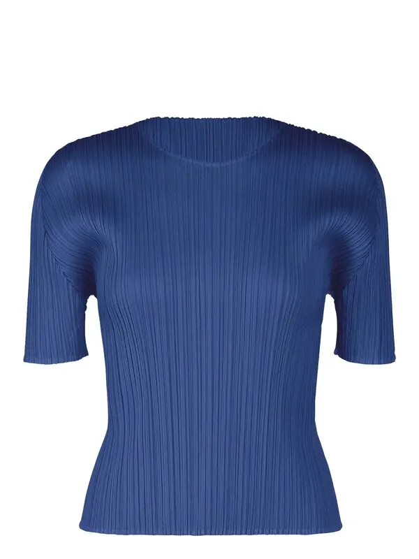 Issey Miyake Pleated Short-sleeve T-shirt - Blue