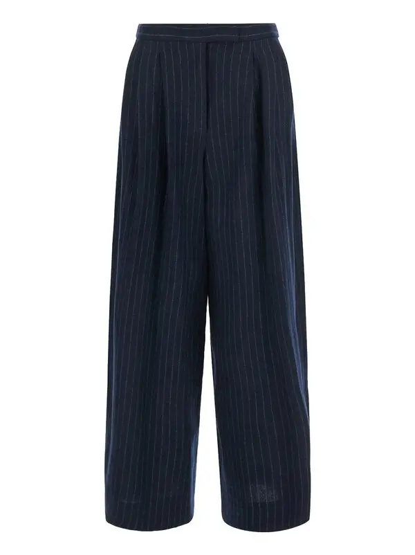 Max Mara Smmordine Striped Trousers - Black