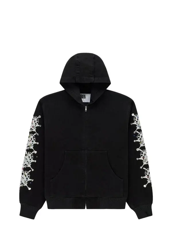 SP5DER Webstone Denim Jacket Ja013ss26blk - Black