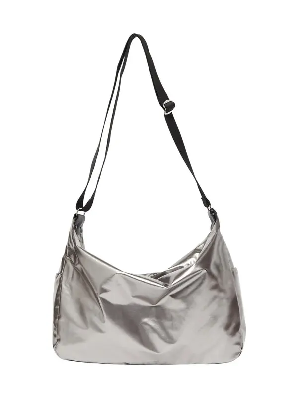 JACK GOMME Metallic Messenger Bag - Gray