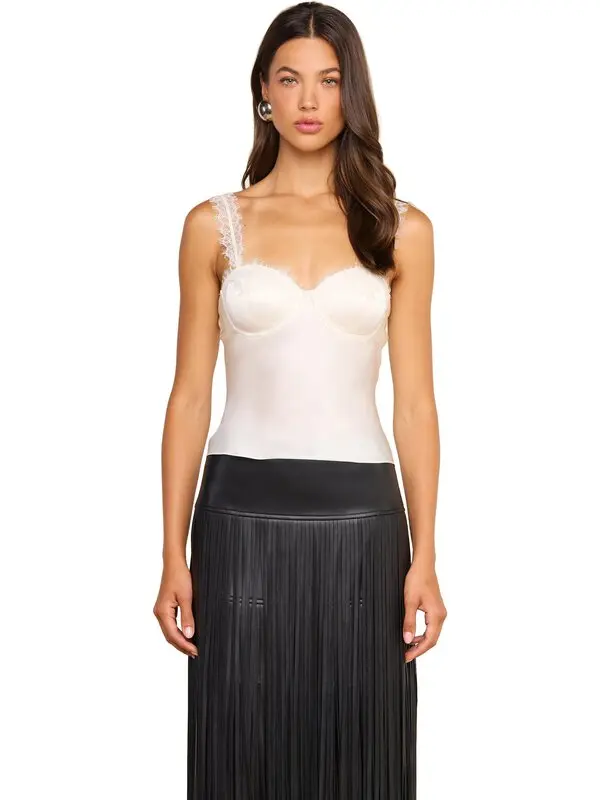 L'Agence Soleia Lace Camisole - Ivory