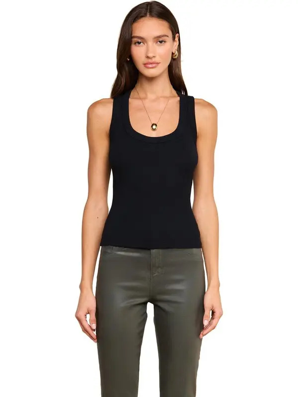 L'Agence Shania Racerback Tank - Black