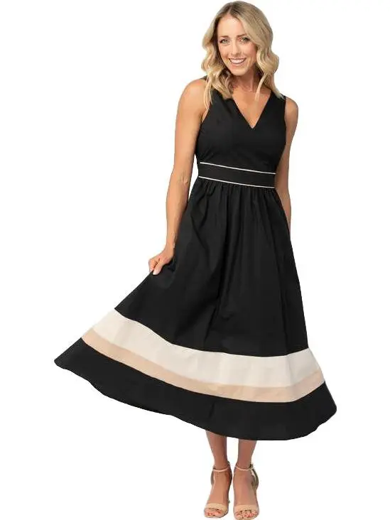BALTIC BØRN Oxford Midi Dress - Black