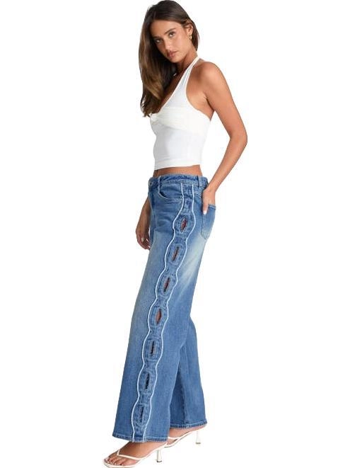 SASHA THERESE Cairo Jean Wash - Mid Blue