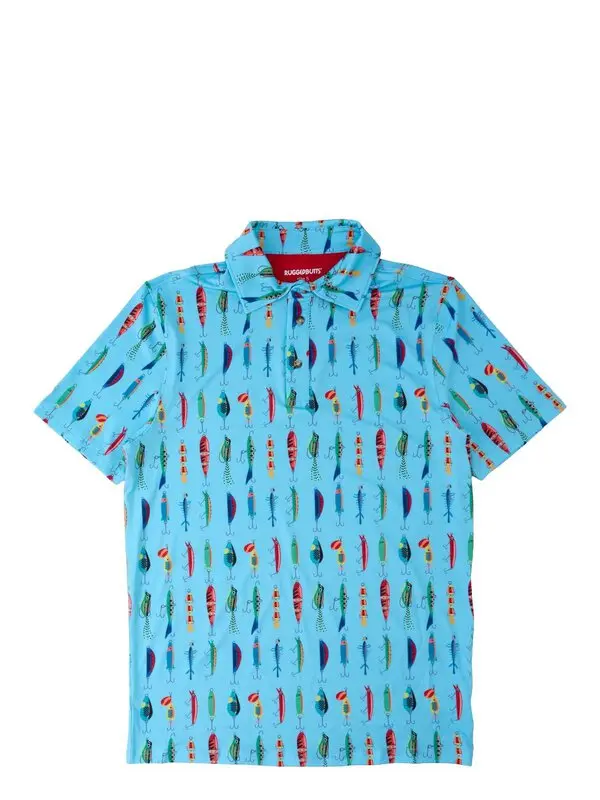 RUGGEDBUTTS Knit Short Sleeve Performance Polo - Gone Fishin