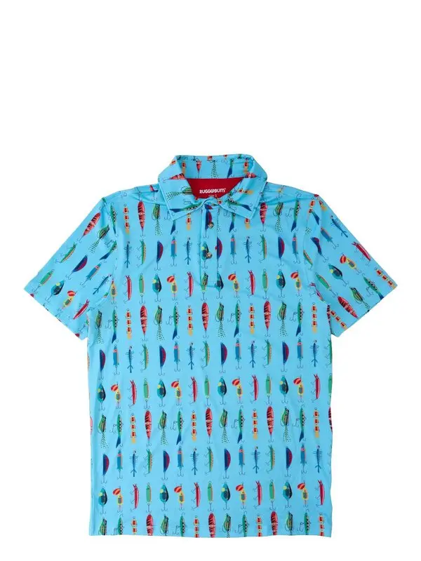 RUGGEDBUTTS Knit Short Sleeve Performance Polo - Gone Fishin