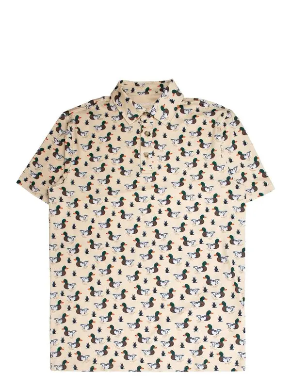 RUGGEDBUTTS Knit Short Sleeve Performance Polo - Mallard Marsh
