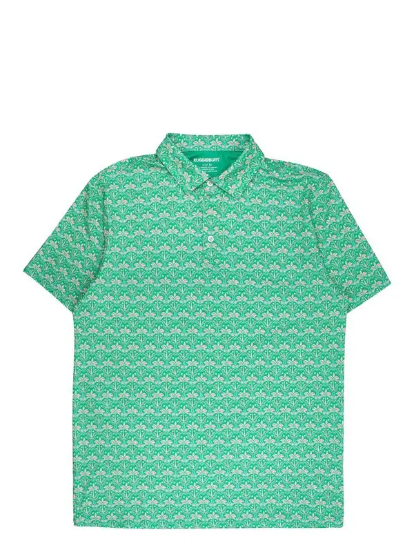RUGGEDBUTTS Knit Short Sleeve Performance Polo - Tiny Coconut Cabana