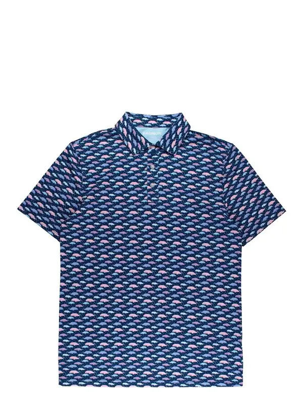 RUGGEDBUTTS Knit Short Sleeve Performance Polo - Tiny Whale Harbor