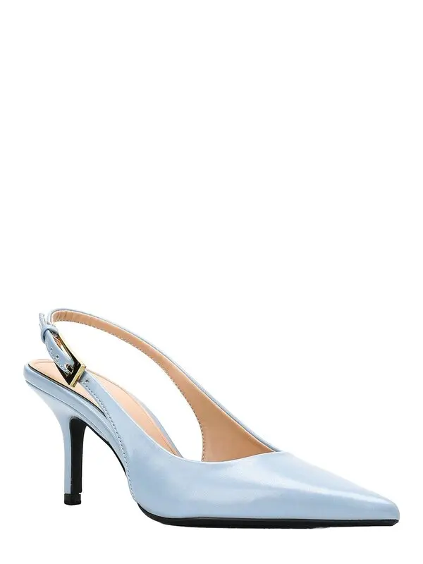 KNEETOES Riley Slingback Heels - Soft Blue