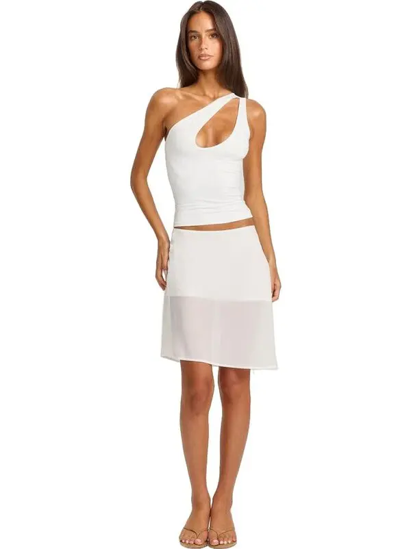 SASHA THERESE Bianca Midi Skirt - White