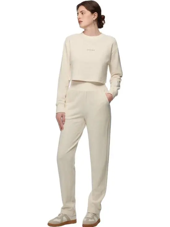 JUANA Off Hours Natural Mid Rise Joggers - Cream