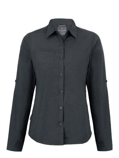 CRAGHOPPERS Expert Kiwi Long-sleeved Shirt - Carbon Grey