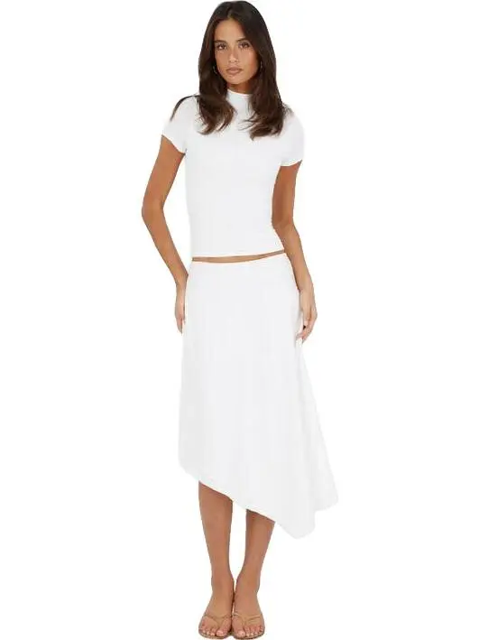 SASHA THERESE Madeleine Midi Skirt - White