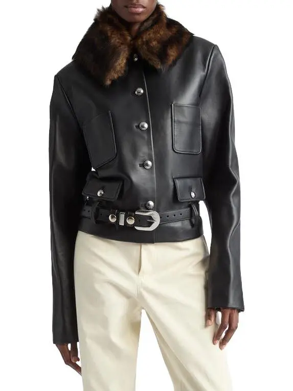 Altuzarra Simons Leather Jacket - Black
