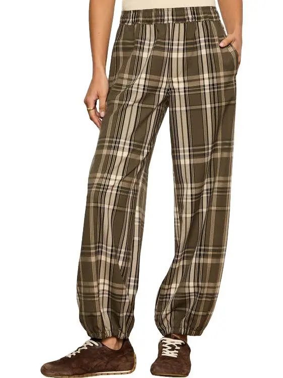 Sanctuary Plaid Micro Balloon Pants - Linden Pla