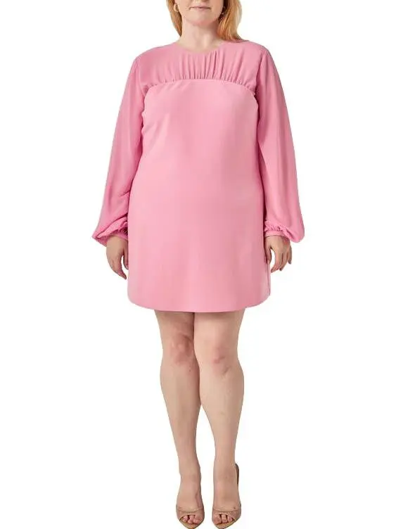 Endless Rose Mixed Media Minidress - Pink