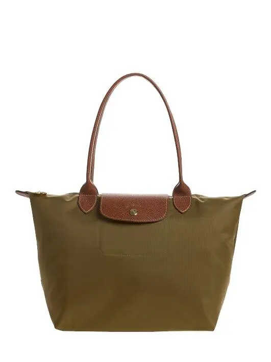 Longchamp Le Pliage Medium Shoulder Tote - Olive