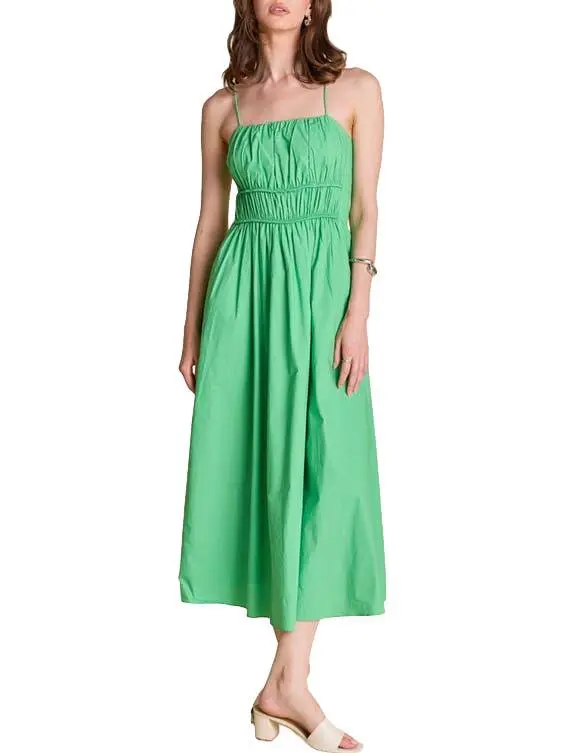 English Factory Smocked Bodice Maxi Dress - Green