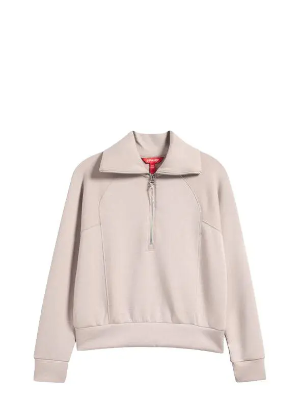 Spanx Airessentials Half Zip Sweatshirt - Mushroom