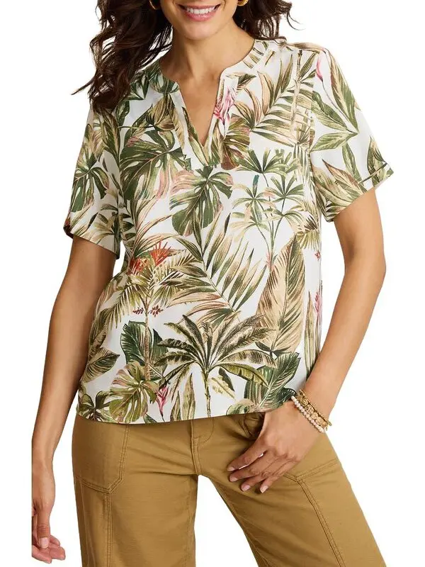 Tommy Bahama Hidden Coast Silk Top - Coconut