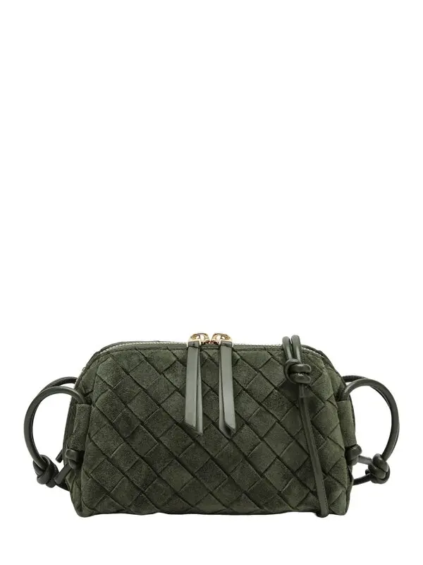 Bottega Veneta Concert Woven Leather Pouch - Green