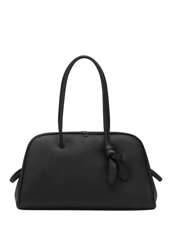 Jacquemus Medium Turismo Bag In Leather - Black