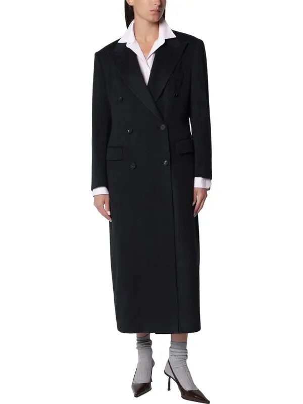 Tagliatore Double-breasted Anthracite Wool Coat - Grey