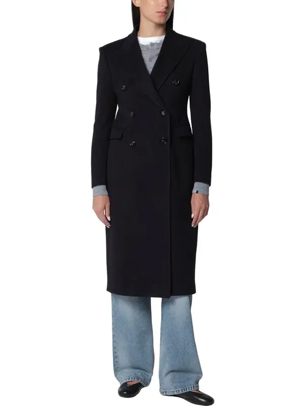 Tagliatore Double-breasted Wool Coat - Blue