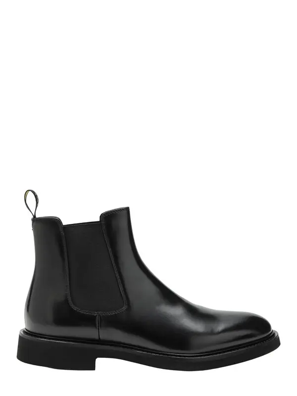 DOUCAL'S Smooth Leather Ankle Boots - Black