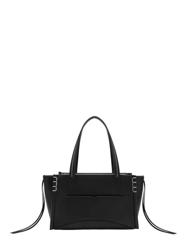 JW Anderson Elongated Loafer Cabas Bag In Leather - Black
