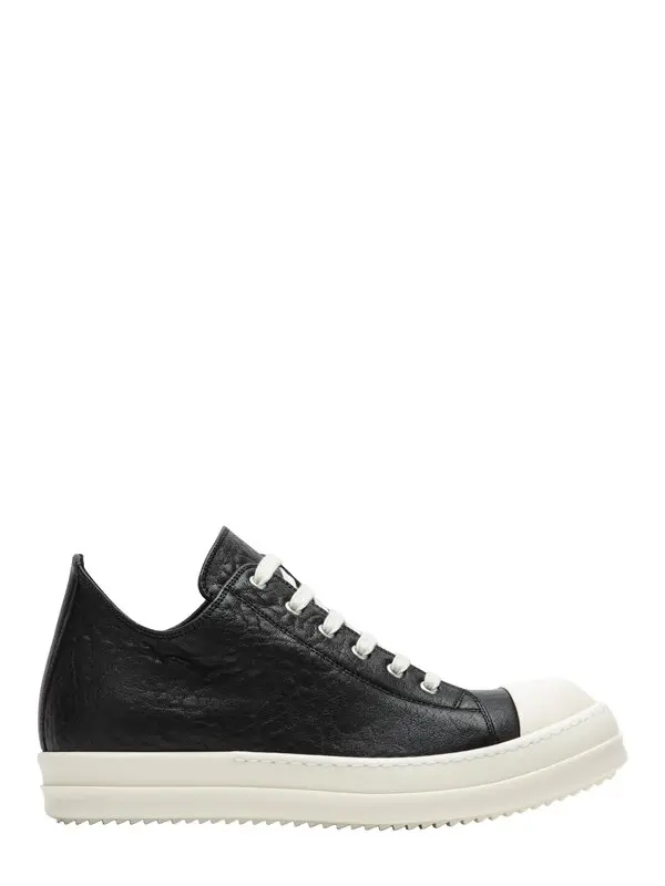Rick Owens Low Top Calf Leather Sneakers - Black