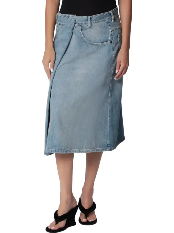 MAISON MARGIELA Midi Wrap Skirt - Light Blue