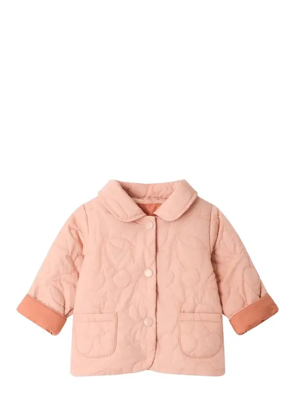 Bonpoint Reversible Juno Quilted Jacket With Cherry Motif - Pink