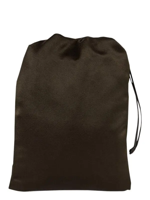 THE ROW Ray Dark Silk Pouch - Brown