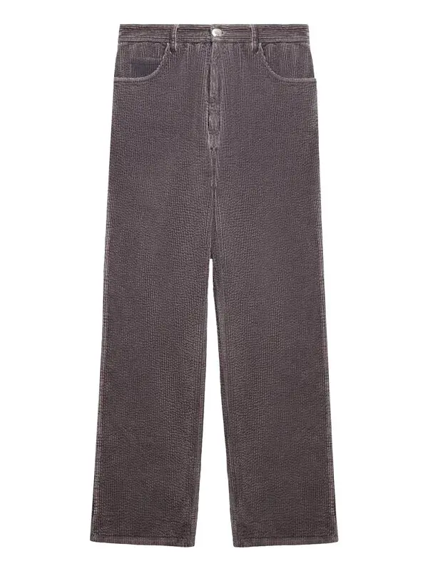 Marni Zip Closure Flared Pants - Brown
