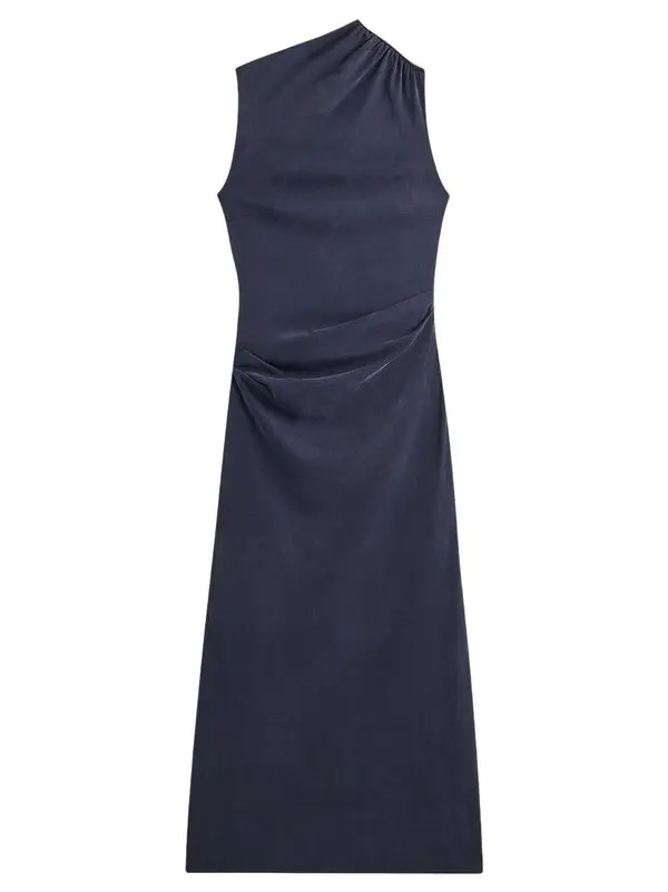 Kith Delphi Draped Sueded Gown - Black