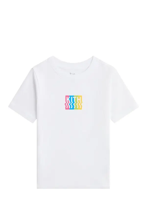 Kith Warp Logo Graphic Tee - White