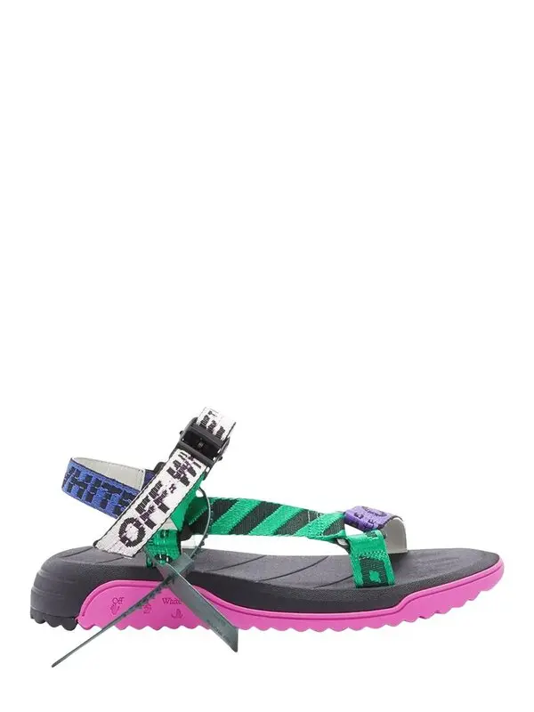 Off-White Wmns Trek Sandal 'green Fuchsia - Black