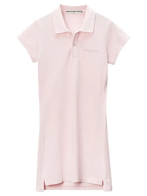 Alexander Wang Crystal Embellished Polo Dress 'light - Pink