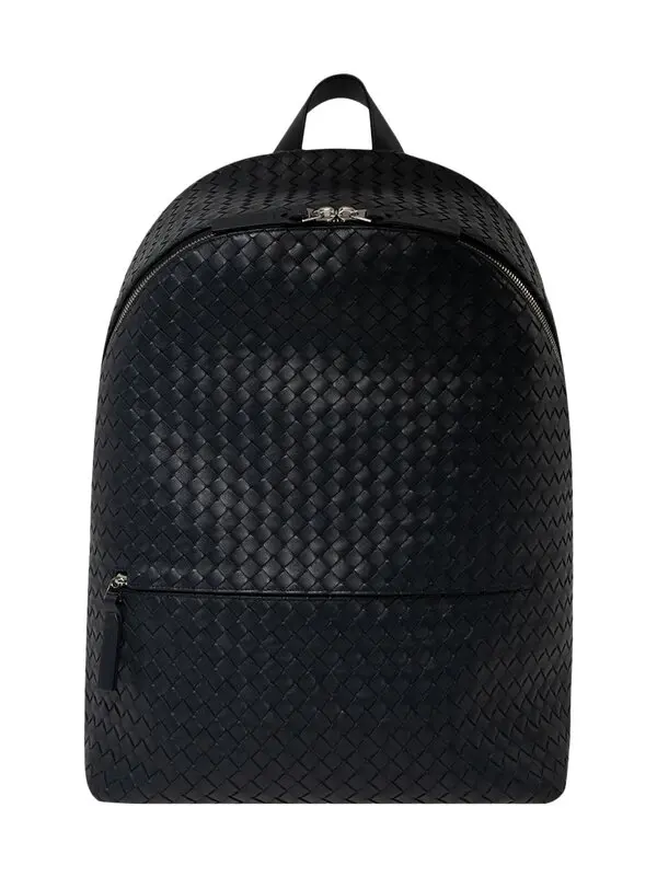Bottega Veneta Intrecciato 1975 Backpack /silver - Black